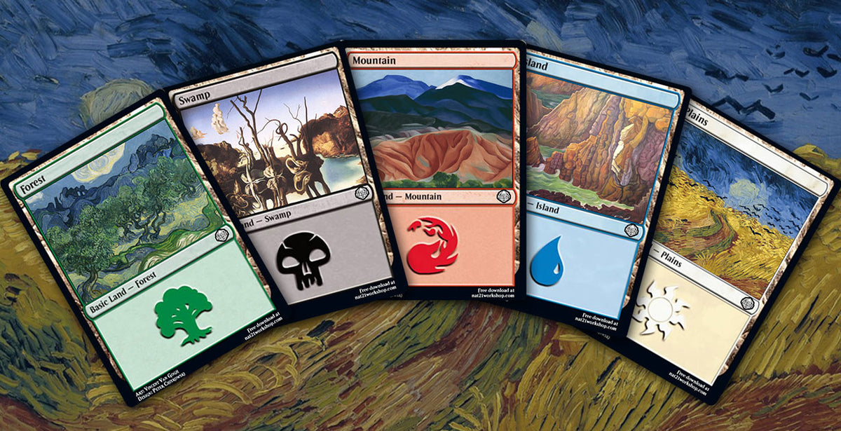 10 MTG Lands As Illustrated by Famous Painters – Nat 21 Workshop