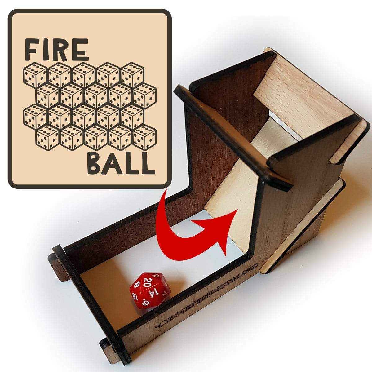 Fireball d6 Dice Tower – Nat 21 Workshop